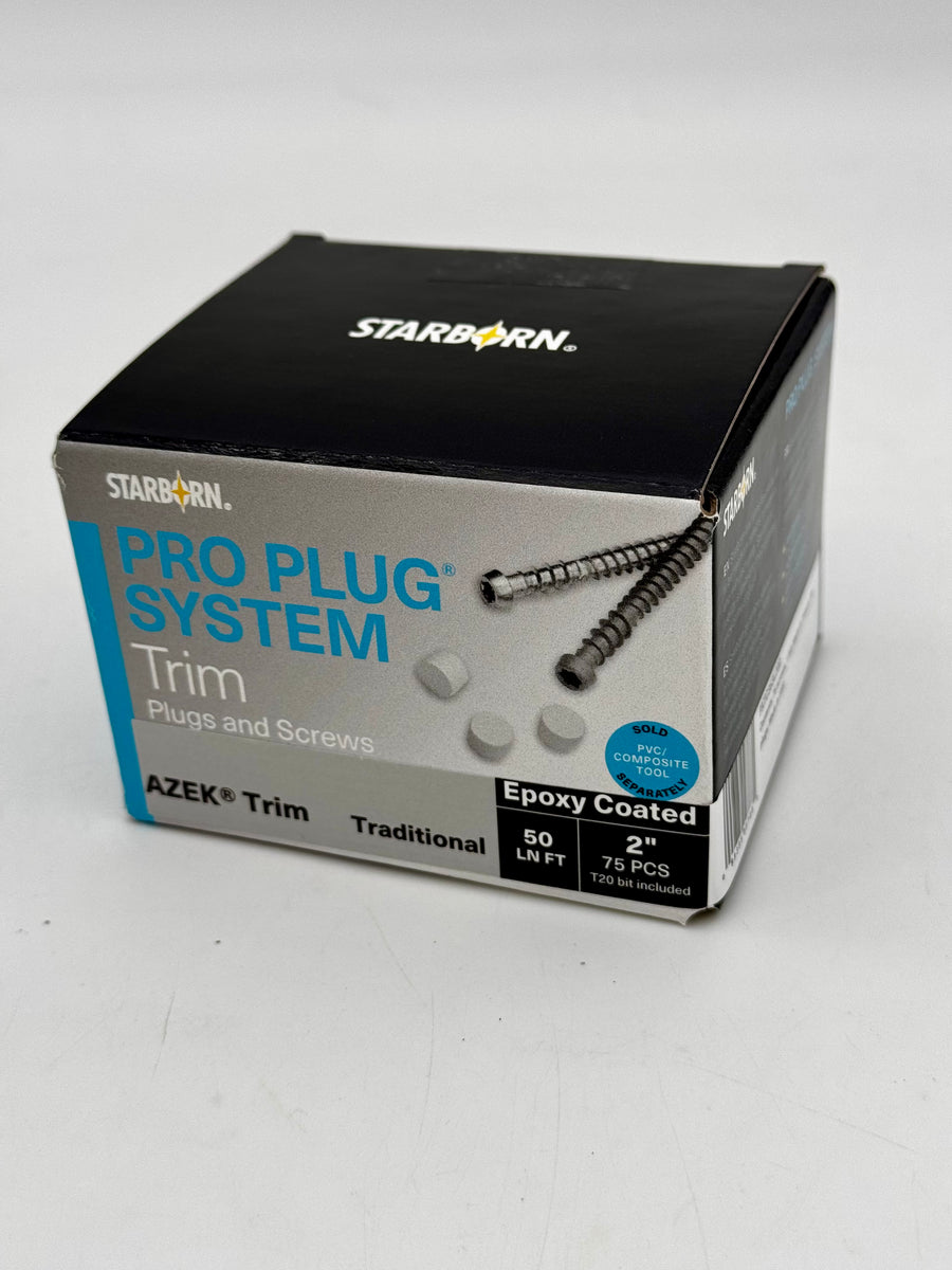 Starborn Pro Plug No. 10 X 2" Star Head Deck Screws and Plugs 50 LN FT ...