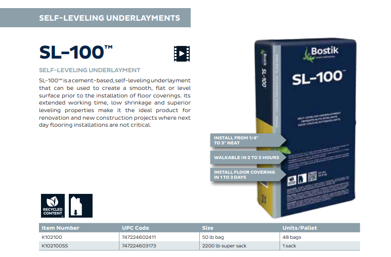 Bostik SL-100 UNDERLAYMENT – DF Studio NYC