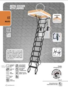 LST METAL SCISSOR ATTIC LADDER - INSULATED – DF Studio NYC