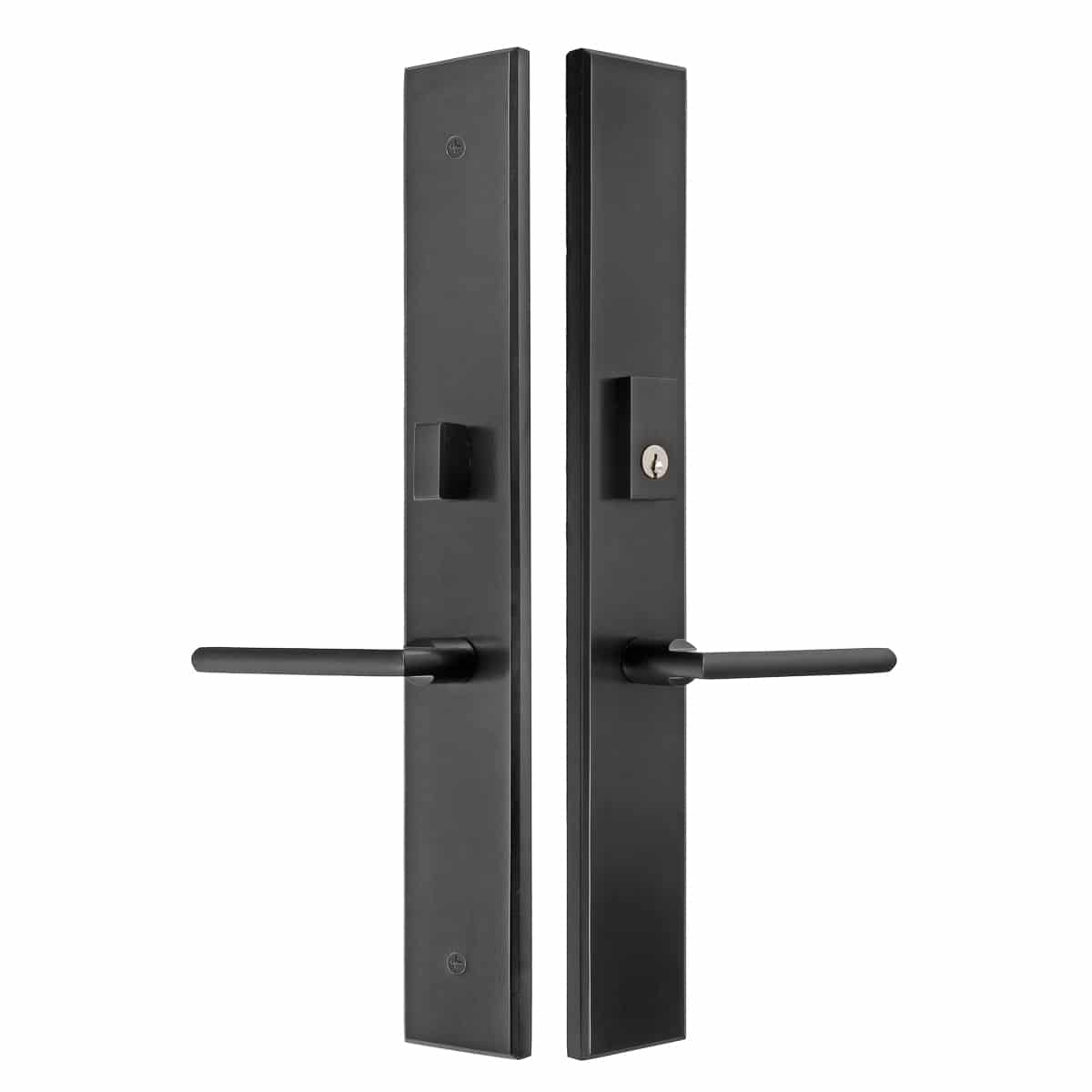 Multi point lock trim set Brass 11″x2″ Milano Small Black Matte – DF ...