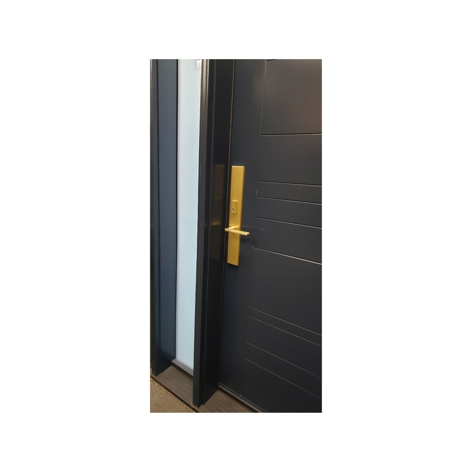 Multi point lock trim set Brass 18″x2.5″ Milano Satin Brass – DF Studio NYC