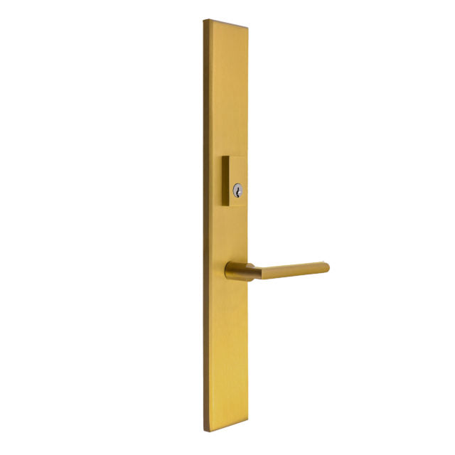 Multi point lock trim set Brass 18″x2.5″ Milano Satin Brass – DF Studio NYC