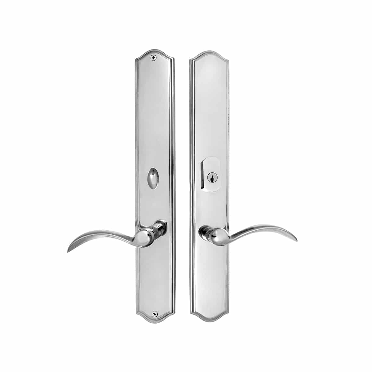 Multi point lock trim set Brass 18″x2.5″ Tuskana Satin Nickel – DF ...