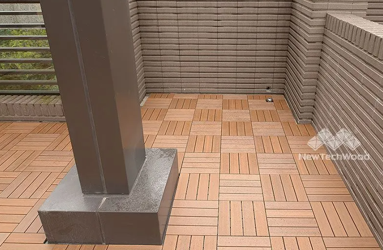 New Tech Wood Composite Deck Tiles – DF Studio NYC