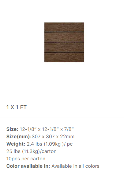 New Tech Wood Composite Deck Tiles – DF Studio NYC
