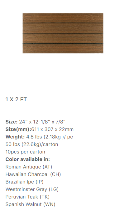 New Tech Wood Composite Deck Tiles – DF Studio NYC