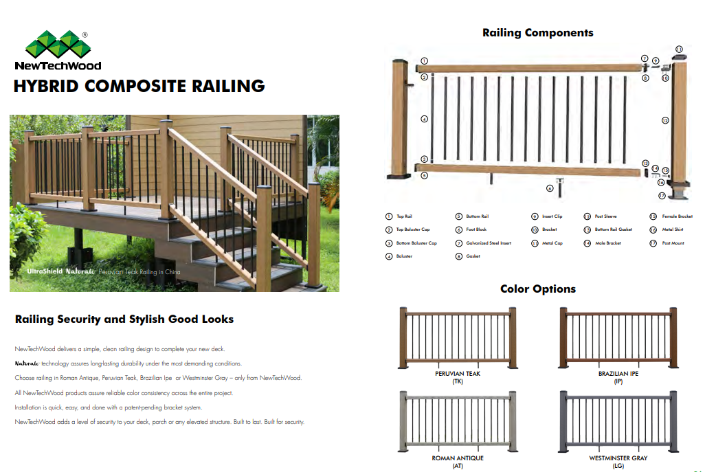 New Tech Wood Composite Deck Railing – DF Studio NYC